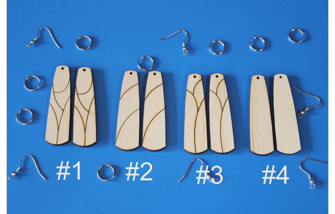 5 Pairs Unfinished Wooden Earring Blanks / Quality Wood Pendant Earring ...