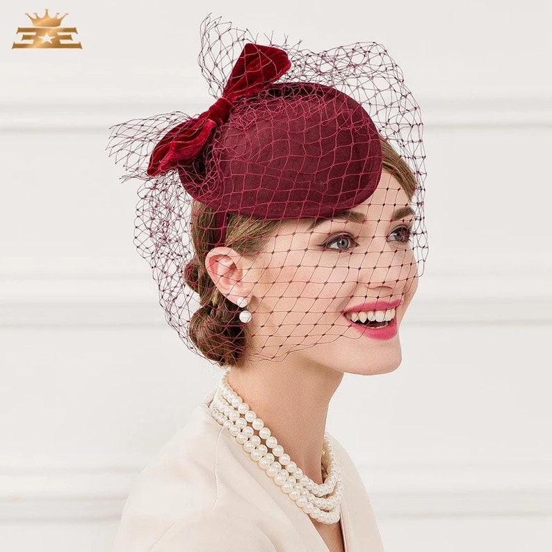 Red Wine Colour Handmade Straw Cocktail Hat - Etsy