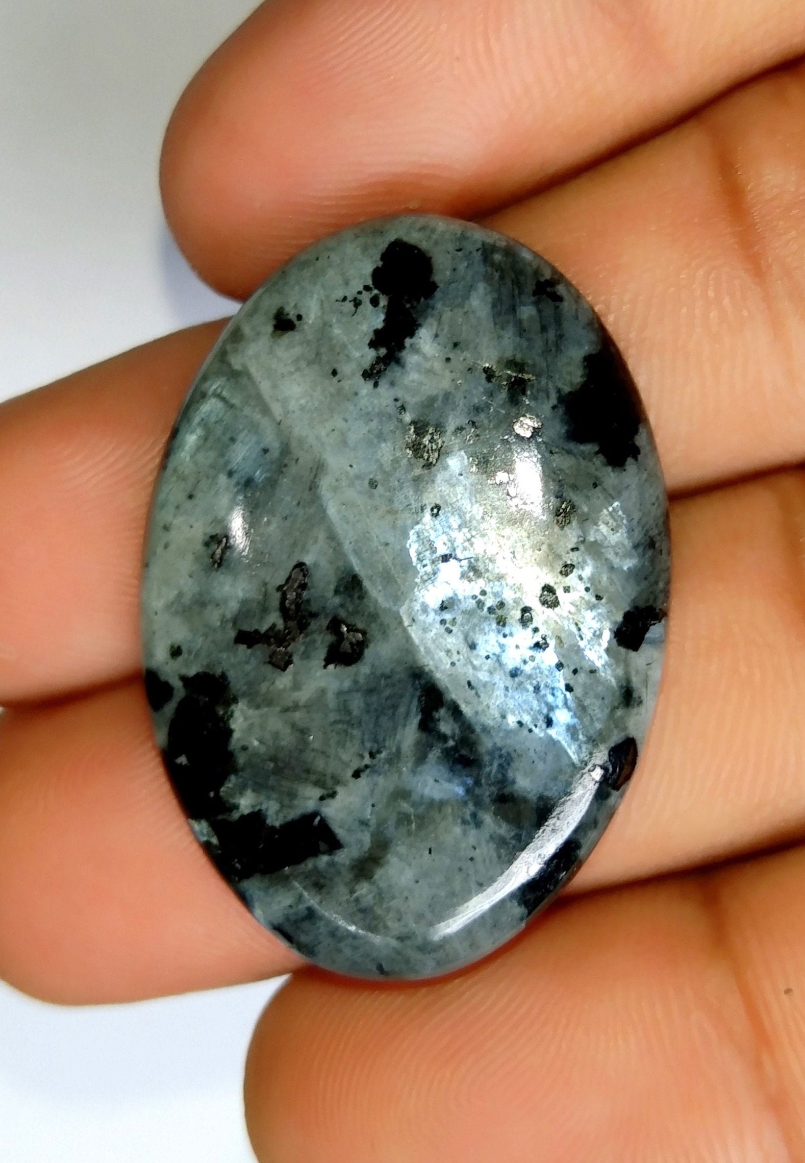 Larvikite Palm Stones Cabochon 100%natural Larvikite Crystal - Etsy UK