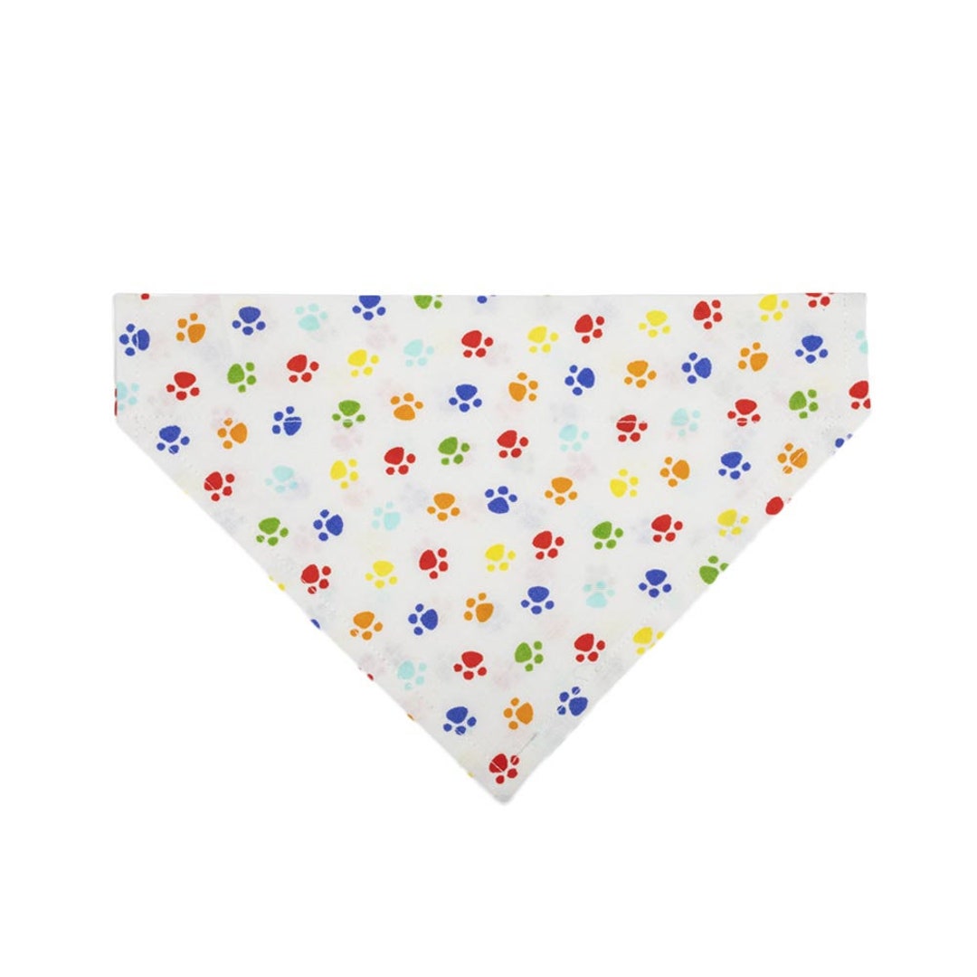 Unique Handmade Coloured Dog Paw Design Dog Bandana-slip Over the ...