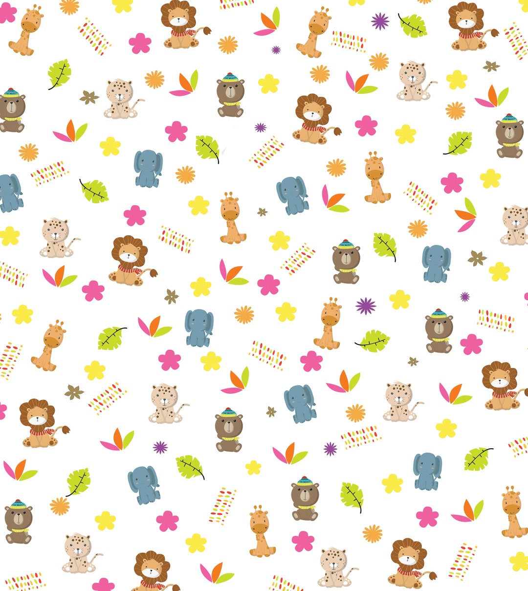 Fat Quarter Fabric. Coloured Animals Fat Quarter. Our Own Design ...