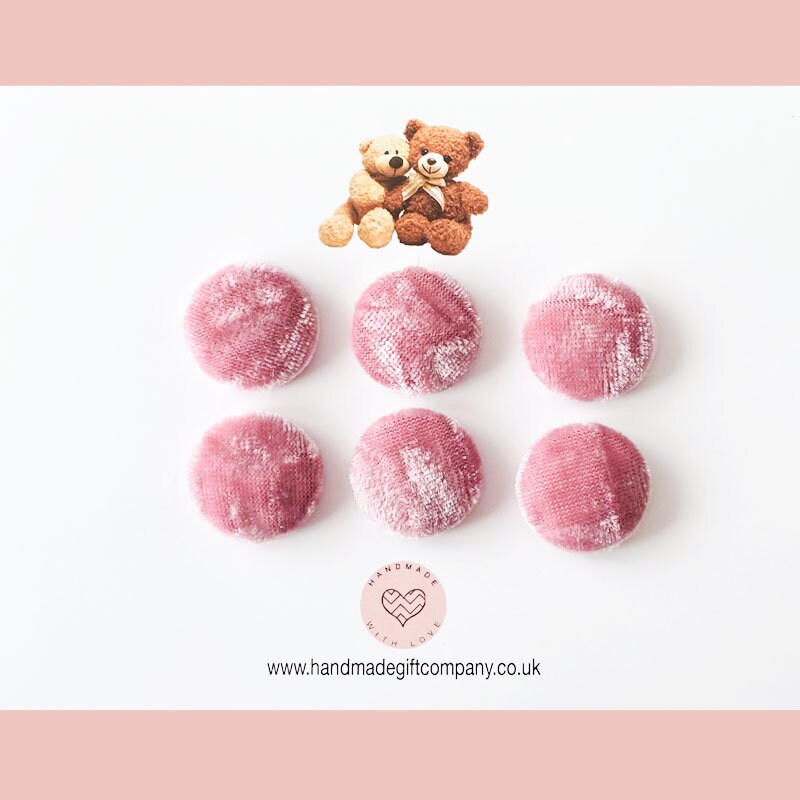 Pink Rose Silk Buttons - Etsy UK