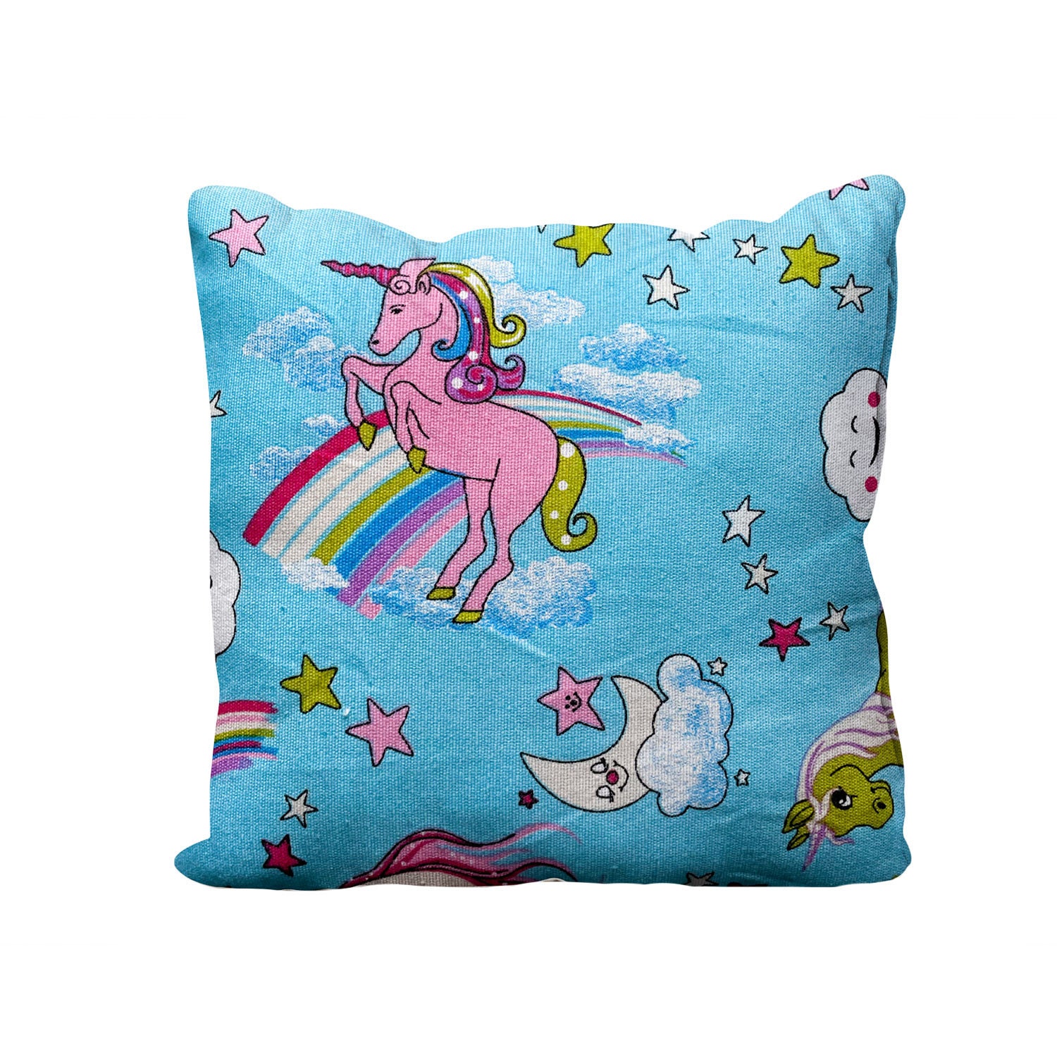 Mini Cushion Unicorns Design Cushion-blue Multicoloured-size | Etsy UK