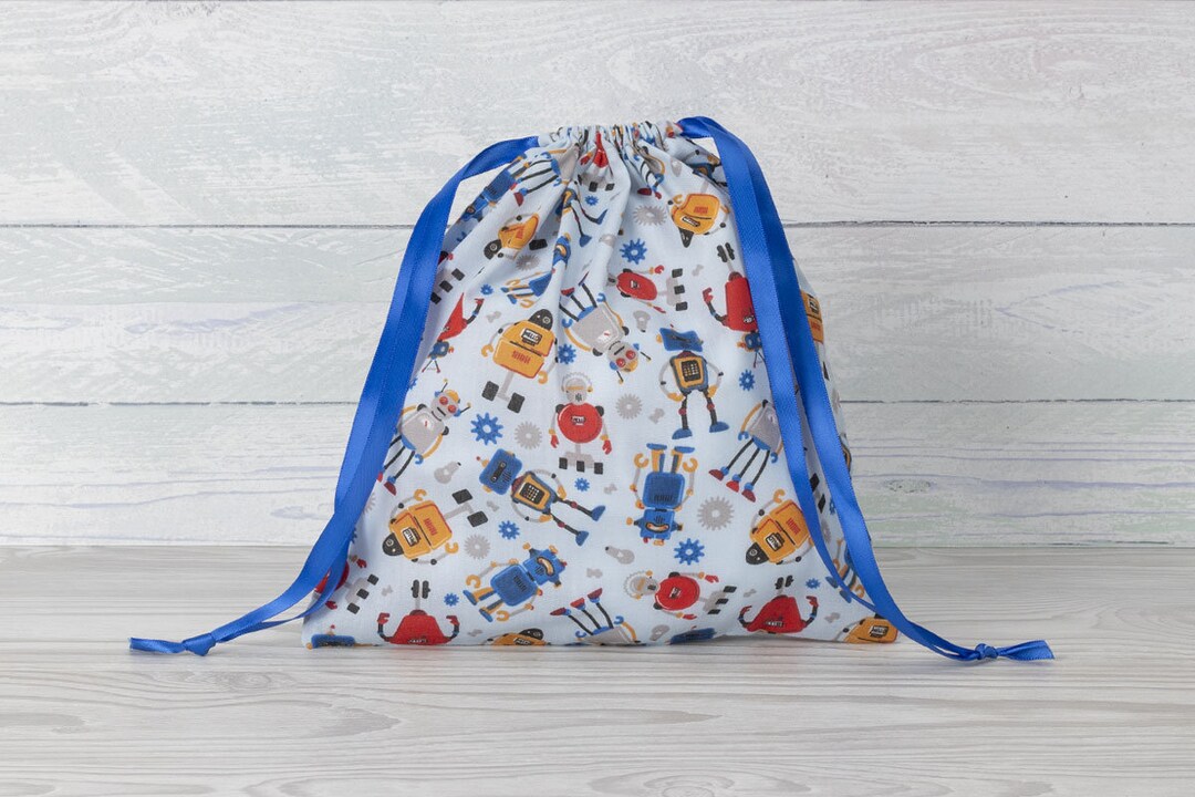 Reusable Eco Friendly Robots Design Gift Bag-blue/multi-fgb105 - Etsy