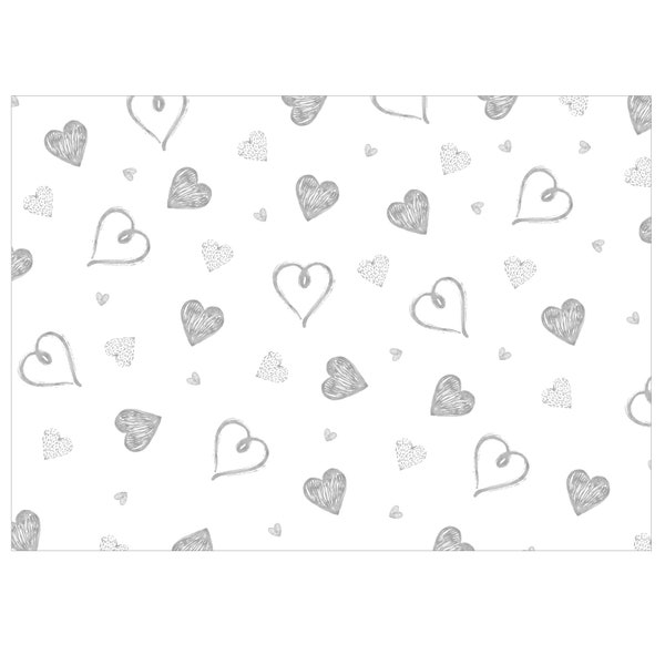 Hearts Wrapping Paper - Etsy