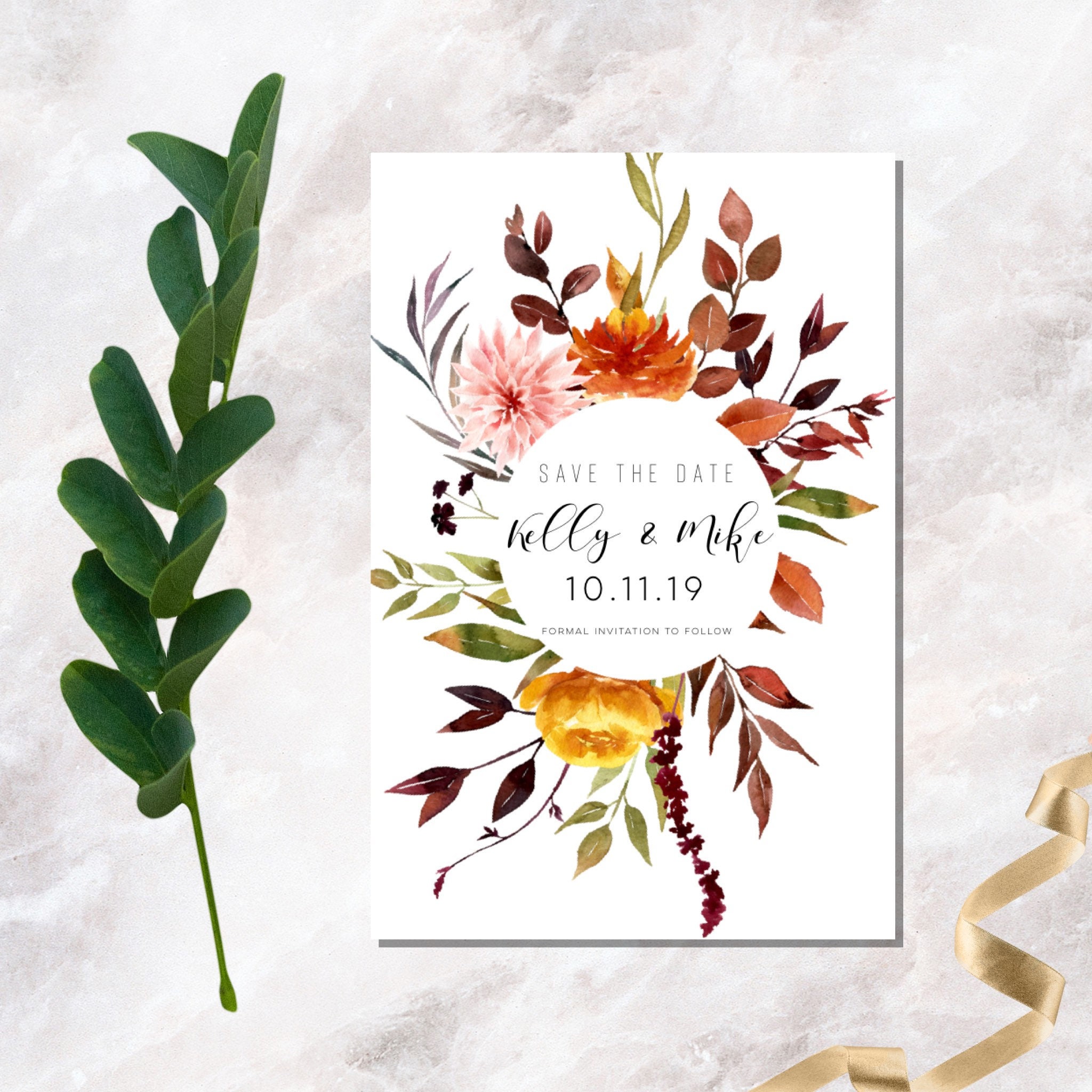 Fall Save the Date magnet-Save the Date-Custom save the | Etsy