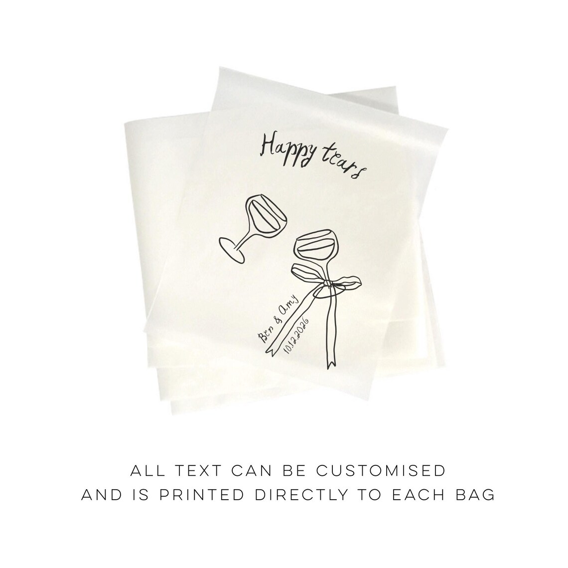 Any Design Personalised Wedding Tissue Packs | Personalised Wedding ...