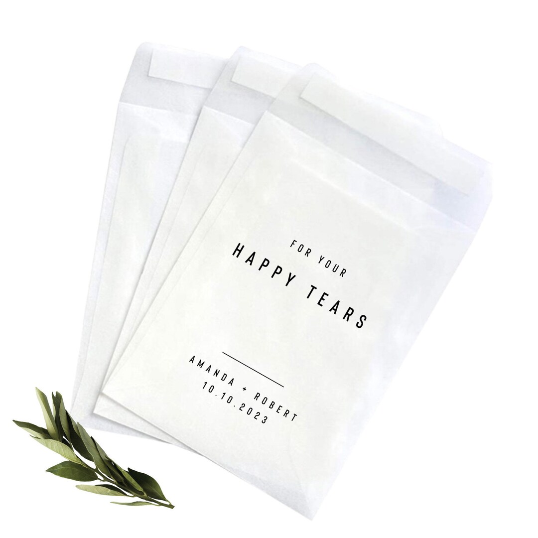 Happy Tears Tissue Packets | Wedding Tissues | for Your Happy Tears ...