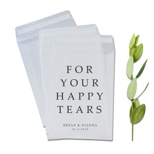 Happy Tears Tissue Packets | Wedding Tissues | for Your Happy Tears ...