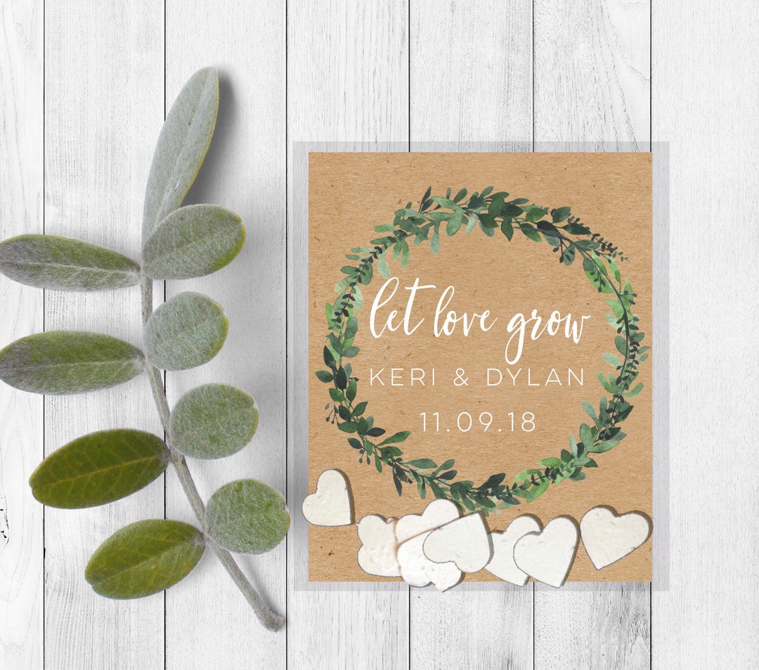 Seed Wedding Favours -wedding Seed Packets-let Love Grow Wedding Favors ...