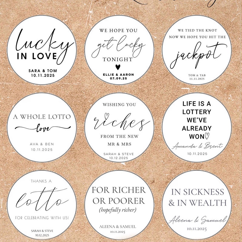 Wedding Favor Stickers - Etsy