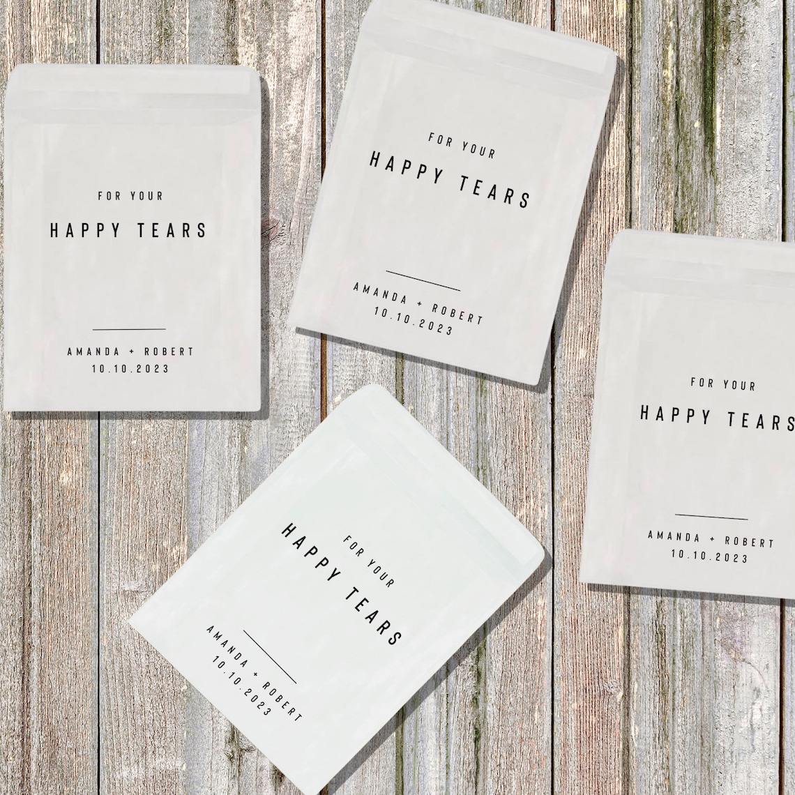 Happy Tears Tissue Packets | Wedding Tissues | for Your Happy Tears ...