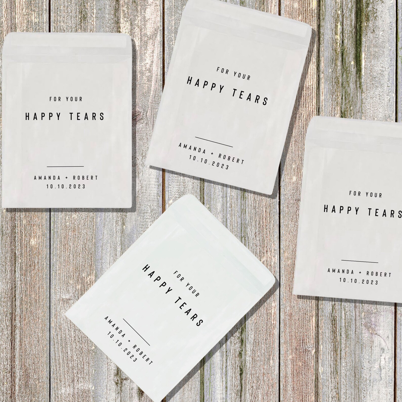 Happy Tears Tissue Packets | Wedding Tissues | for Your Happy Tears ...