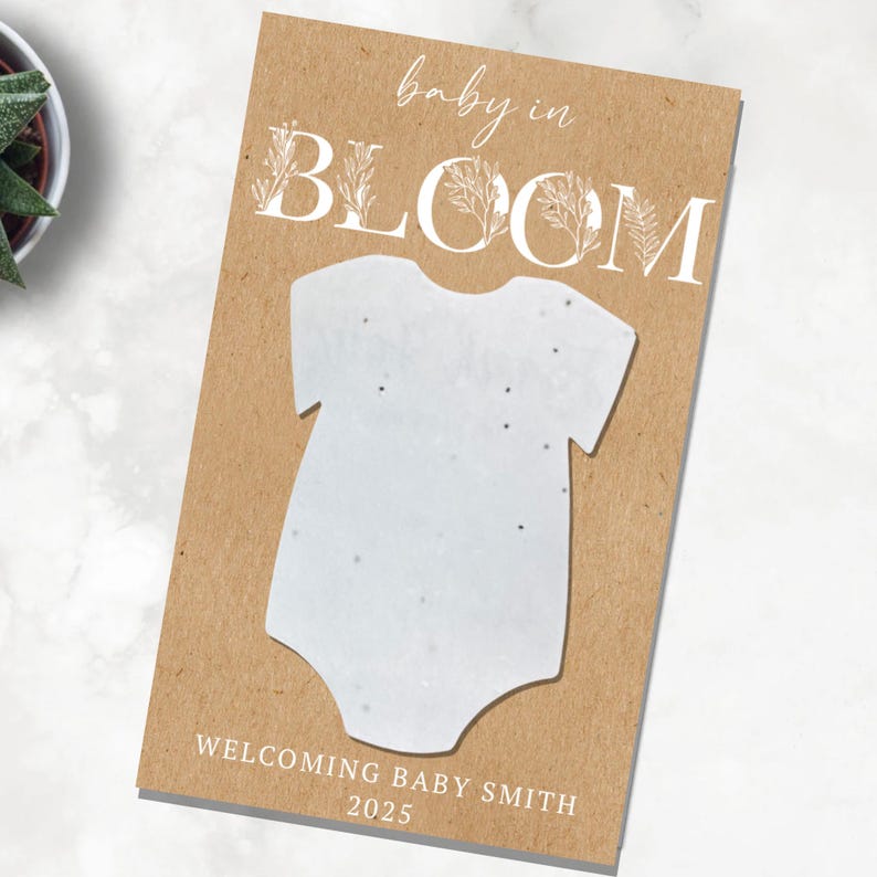 Plantable Onesie Seed Paper: Baby Shower Favors - Etsy