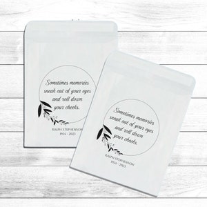 Funeral Tissue Pack-any Design Personalised Wedding Tissue Packs ...