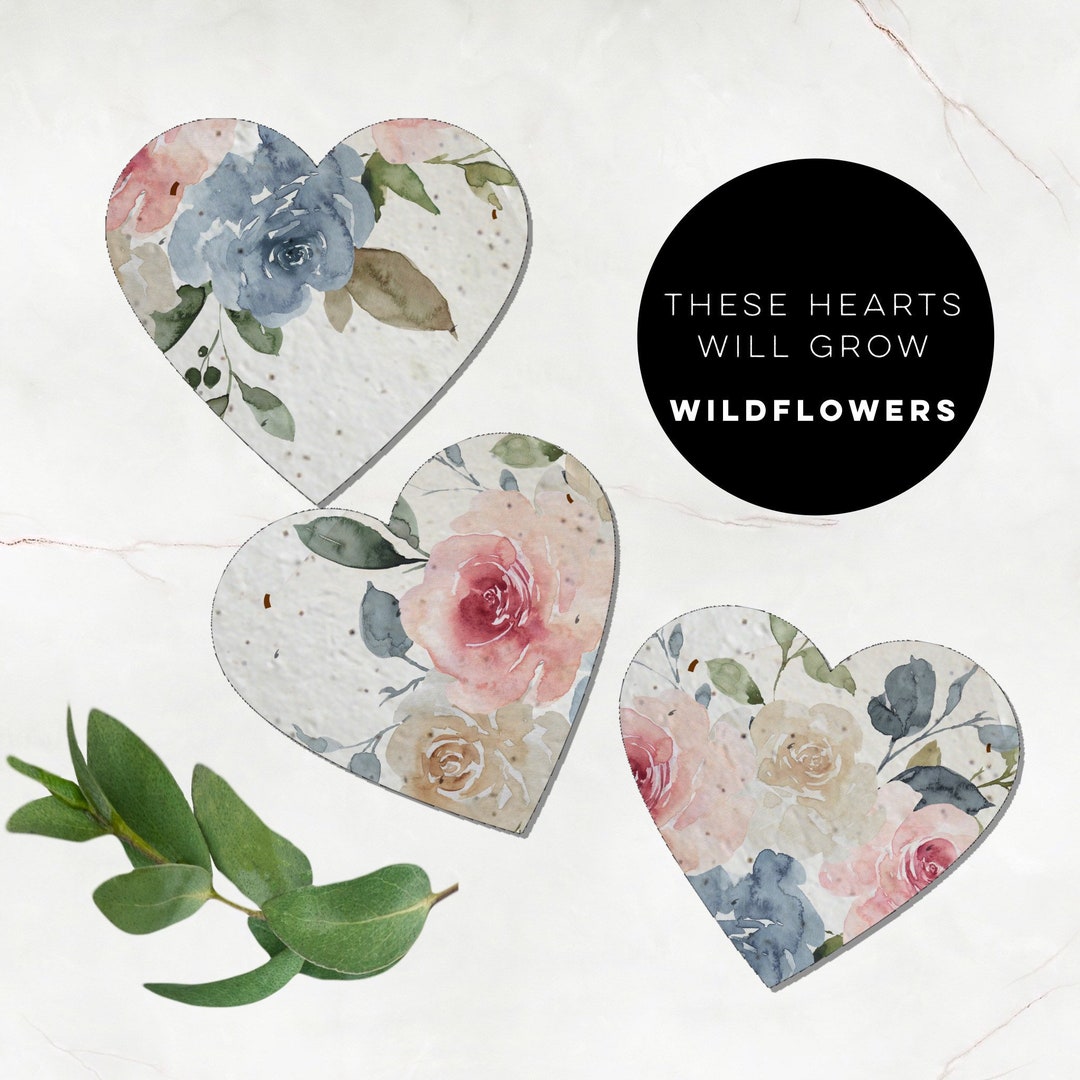 Plantable Paper Hearts | Paper Hearts | Seed Paper Hearts | Seed Paper ...