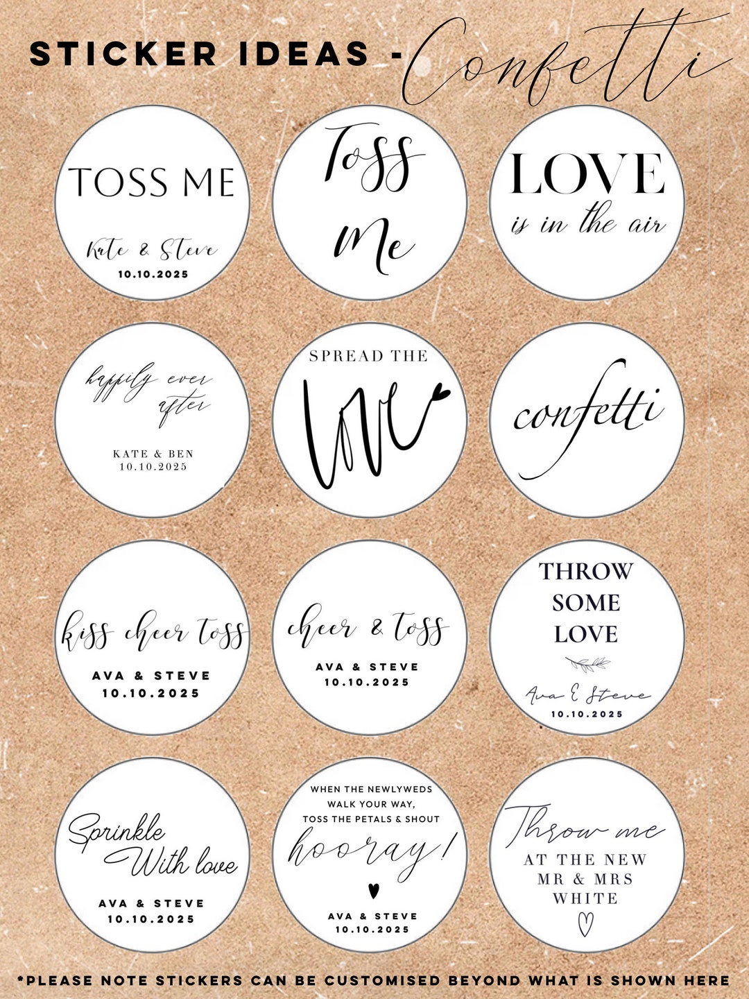 Personalised Wedding Stickers | Wedding Welcome Stickers | Wedding ...