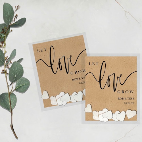 Plantable Seed Heart Wedding Favours - Etsy