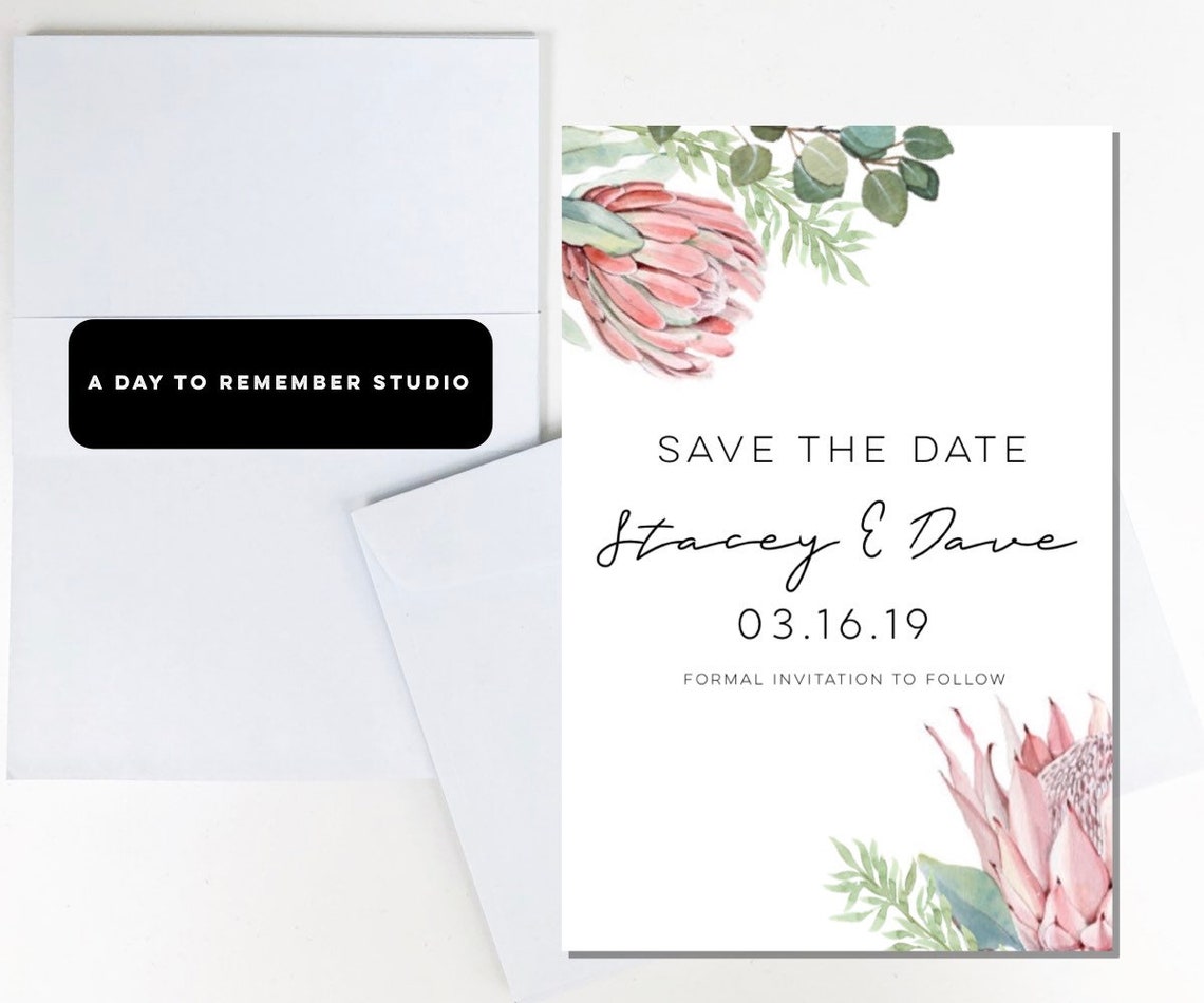 Protea Wedding Invitation-wedding Invitation Set-wedding | Etsy