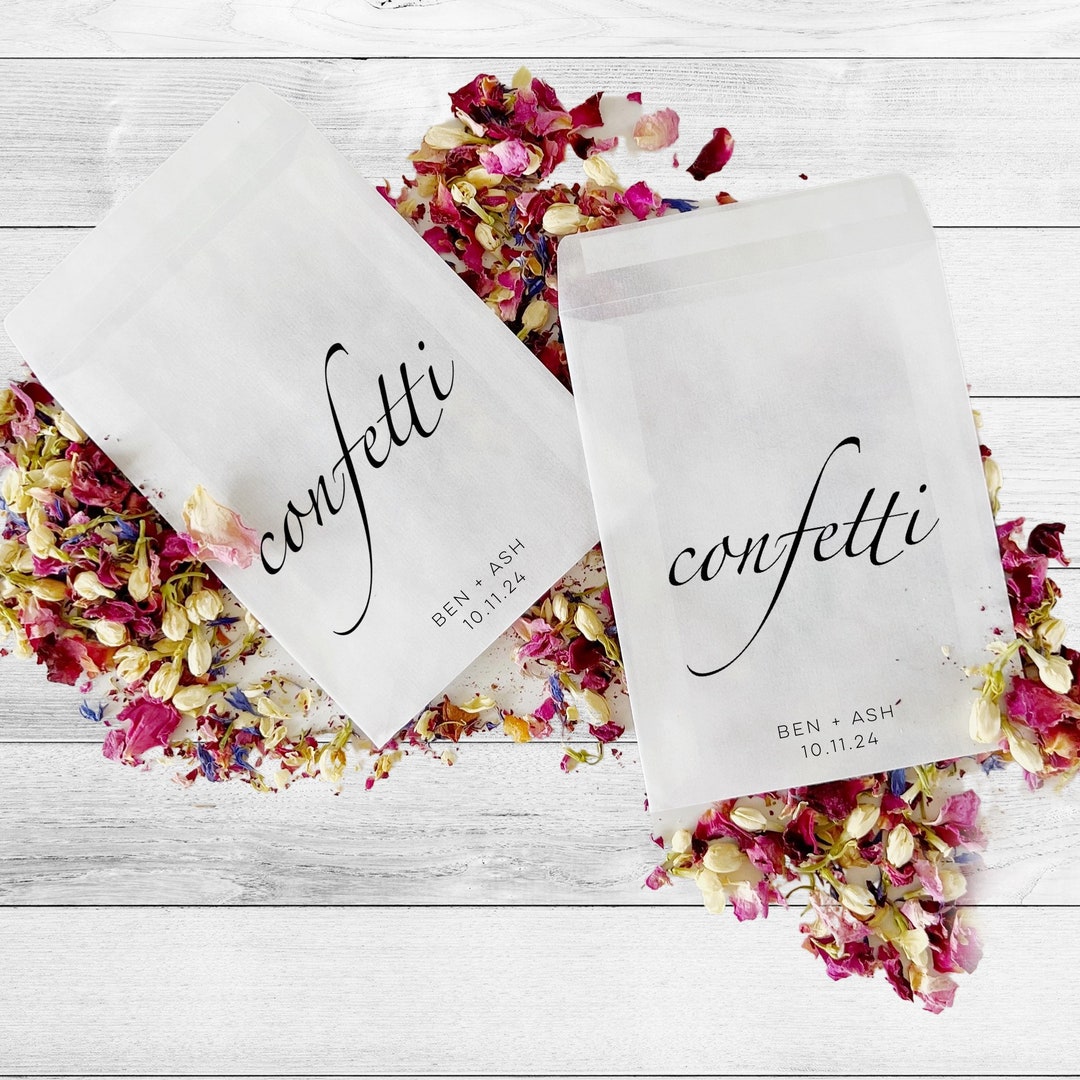 Biodegradable Confetti-personalised Printed Pre Filled Packets-wedding ...