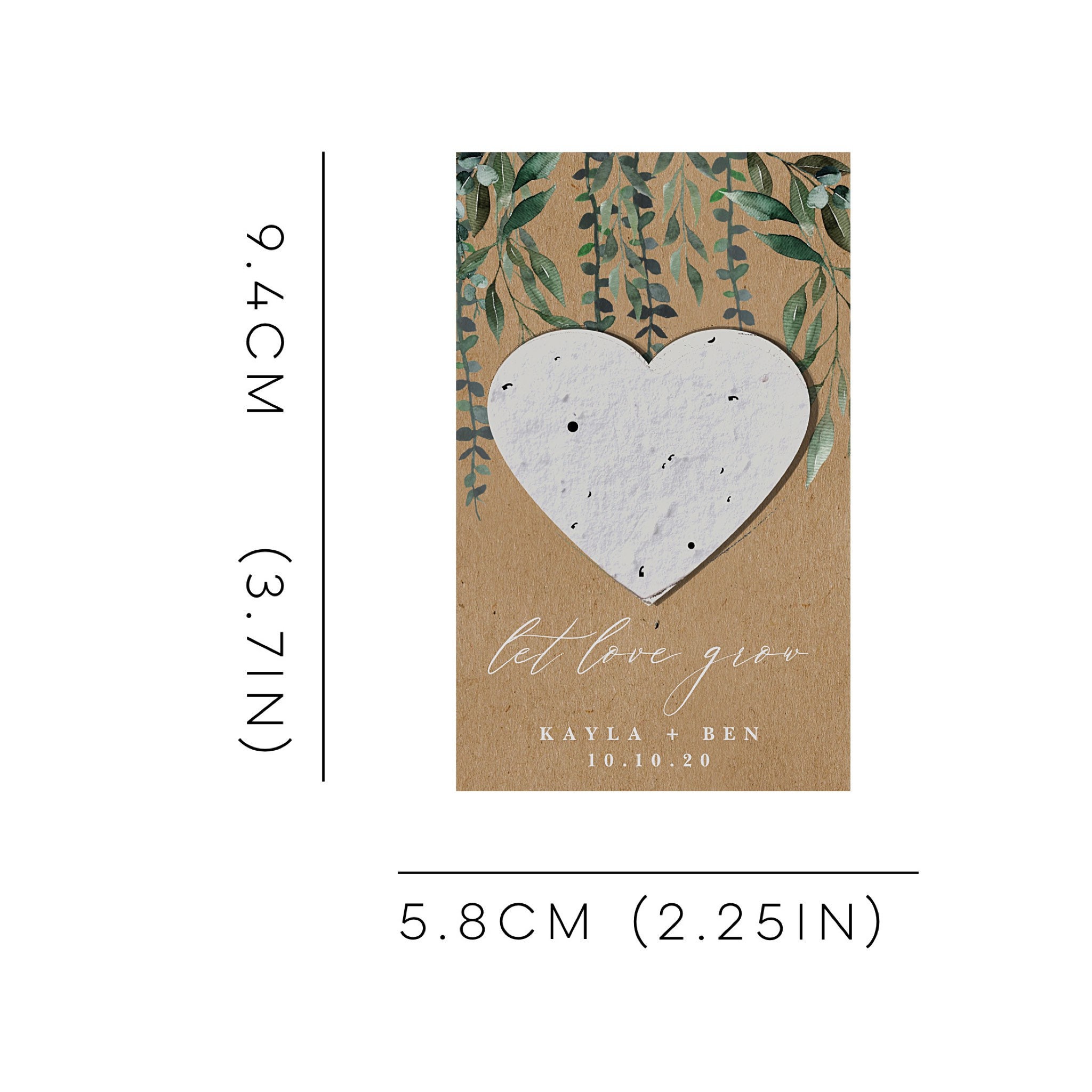 Wedding Favors-let Love Grow Favor Cards-greenery - Etsy