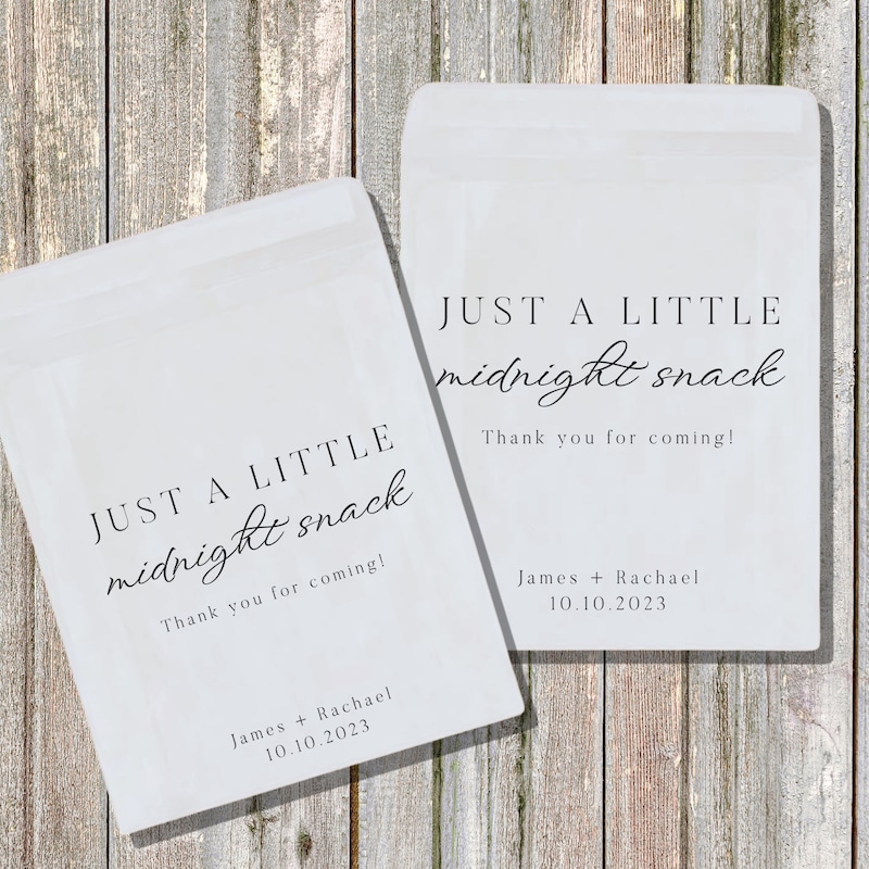 Wedding Snack Bags - Etsy