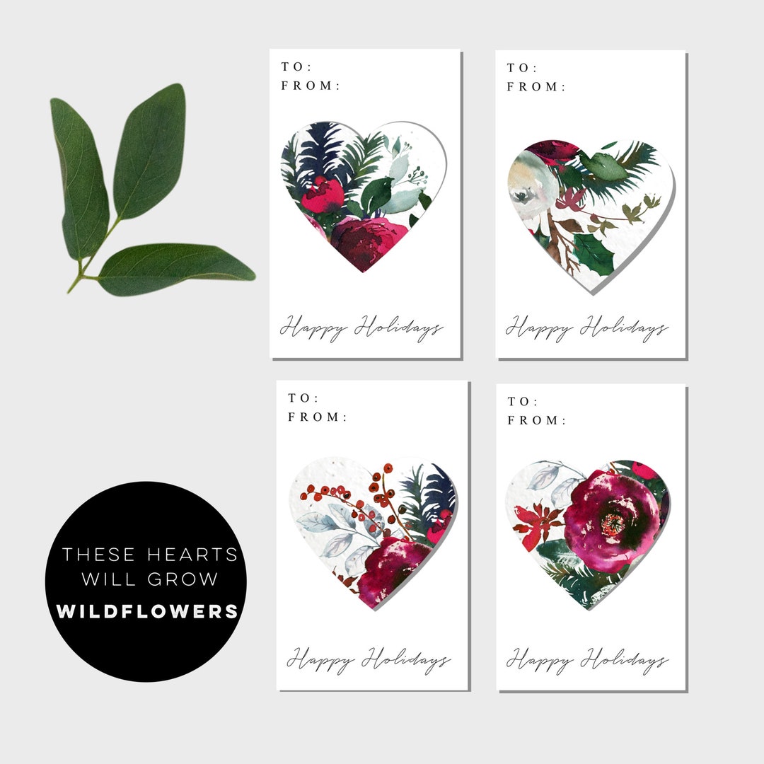 Plantable Seed Paper Gift Tags - Wildflower Heart - Set of 10 - Etsy