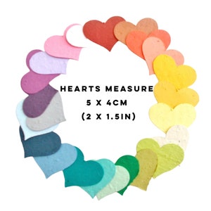 Plantable Paper Hearts | Paper Hearts | Seed Paper Hearts | Seed Paper ...
