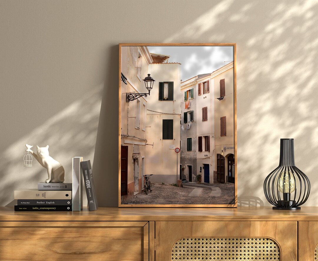 Italian Streets, Sardinia 12x18, 16x24 Inches, 50x70cm, A1, A2, A3, A4 ...