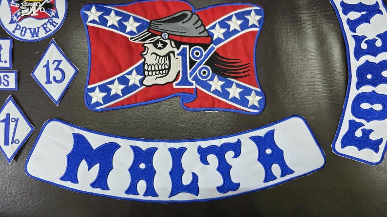 Rebels Forever Malta MC Nomads Iron on Sew on Embroidered Patches Set ...