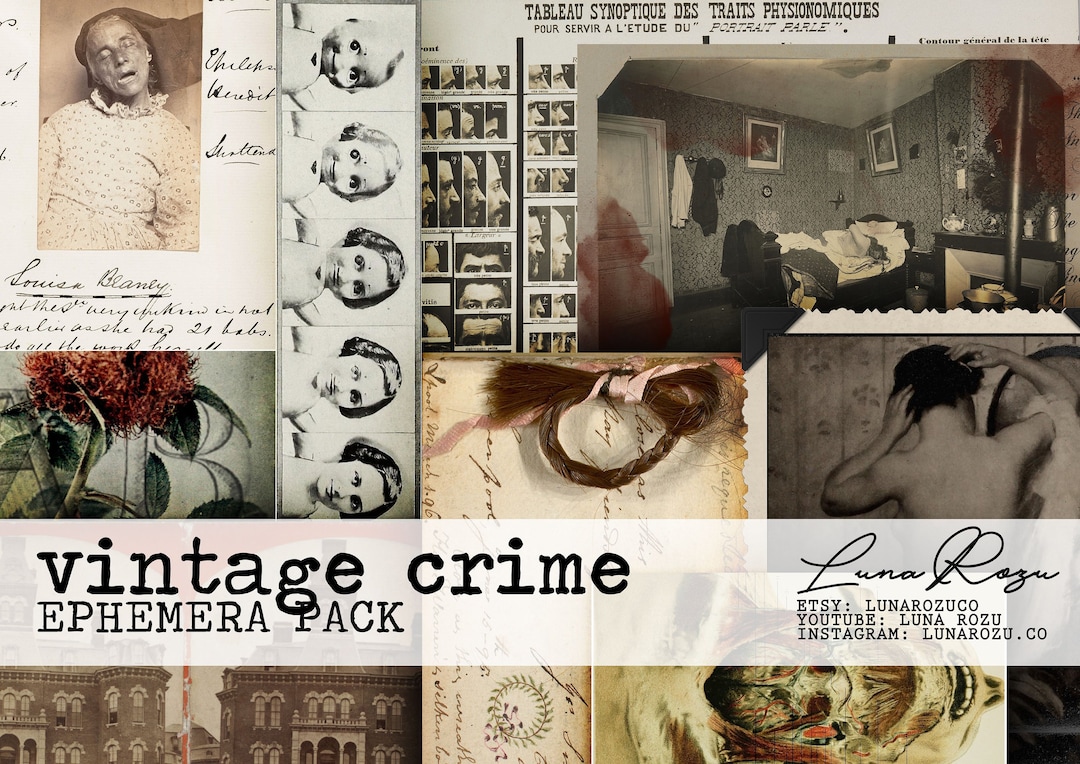 Digital Download Vintage Crime Ephemera Pack - Etsy