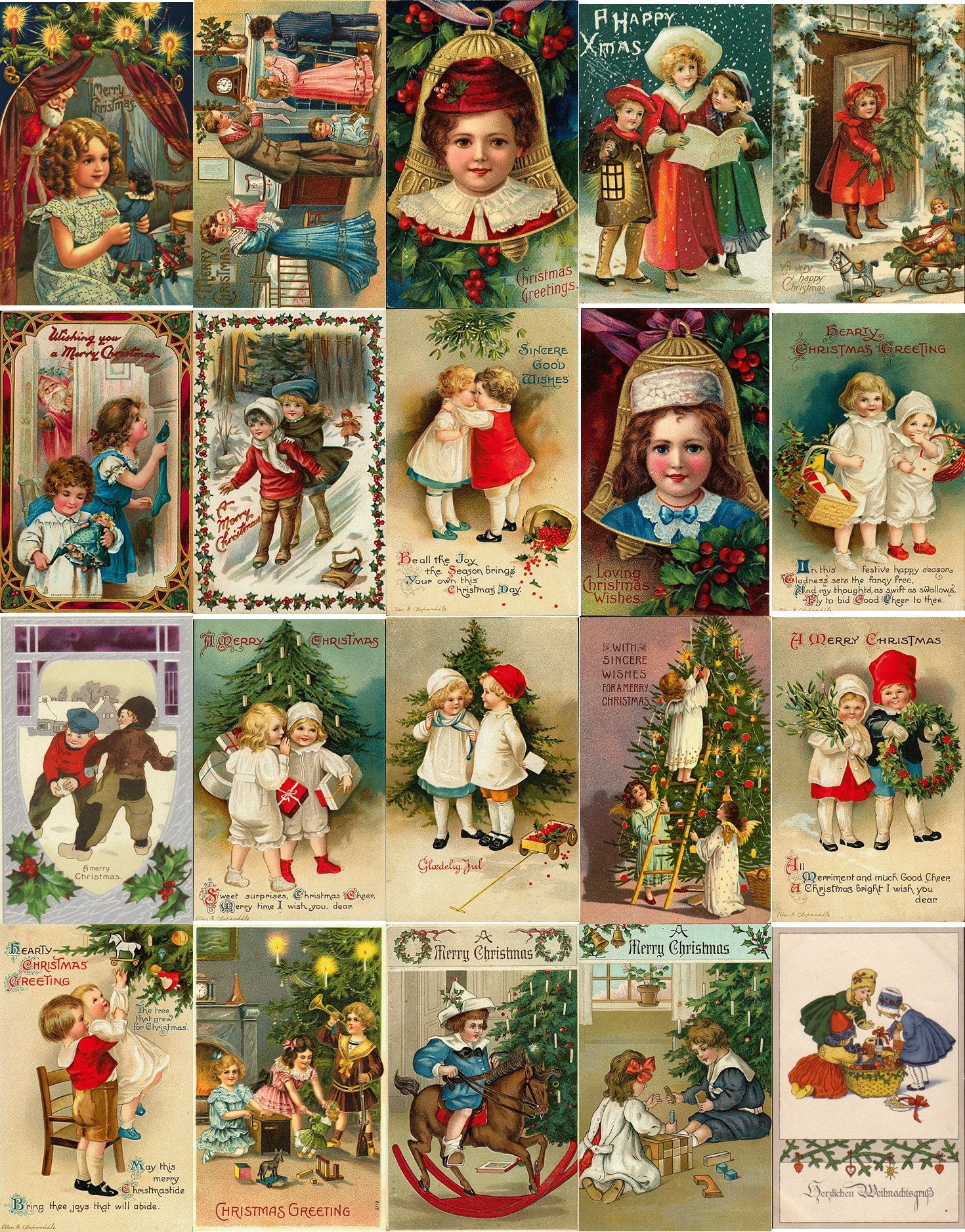 100 Vintage and Retro Christmas Images - Santa, Reindeer, Angels ...