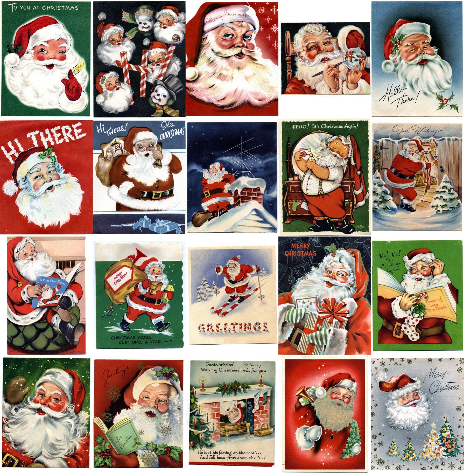 100 Vintage and Retro Christmas Images - Santa, Reindeer, Angels ...