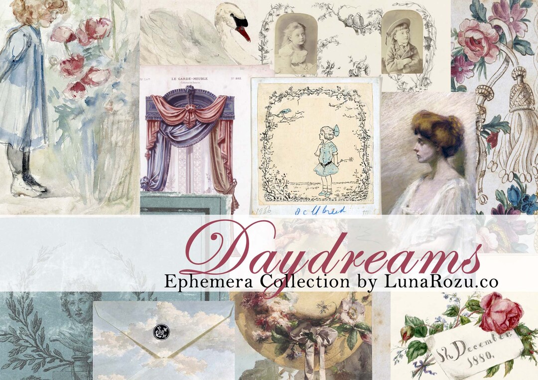 Daydreams- Vintage Ephemera for Junk Journals - Digital Download ...