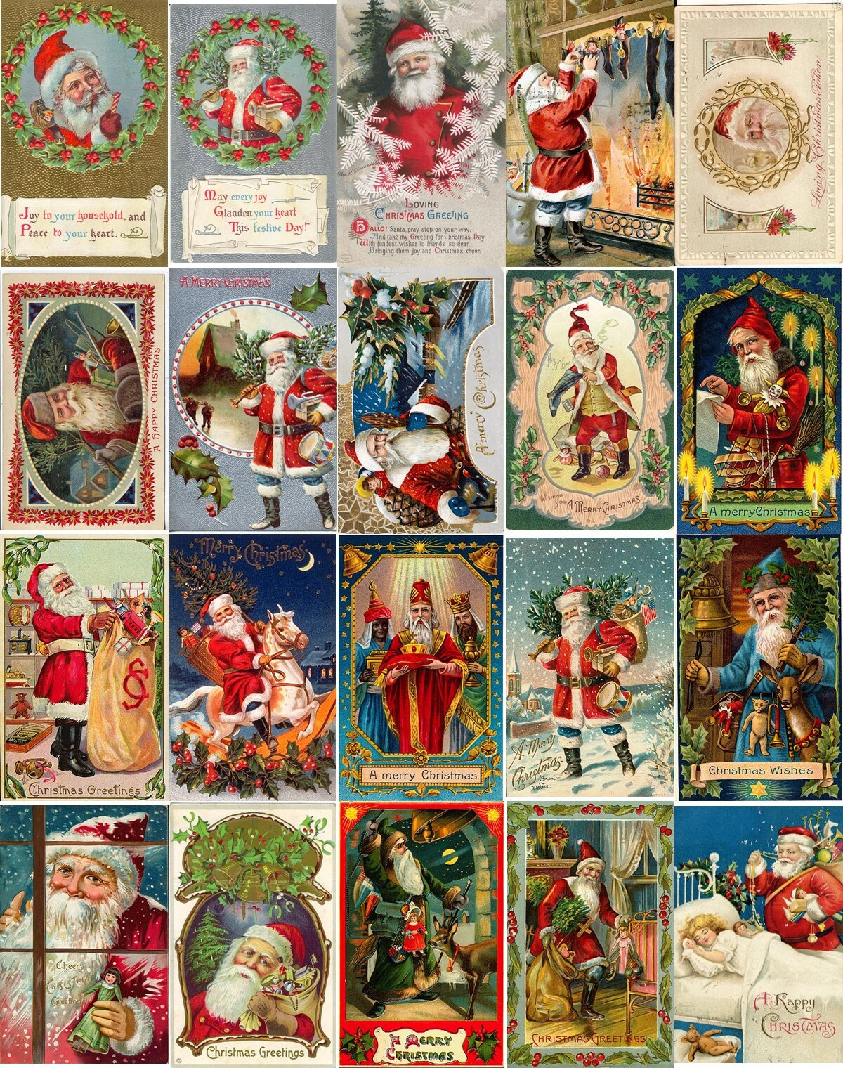 100 Vintage and Retro Christmas Images - Santa, Reindeer, Angels ...