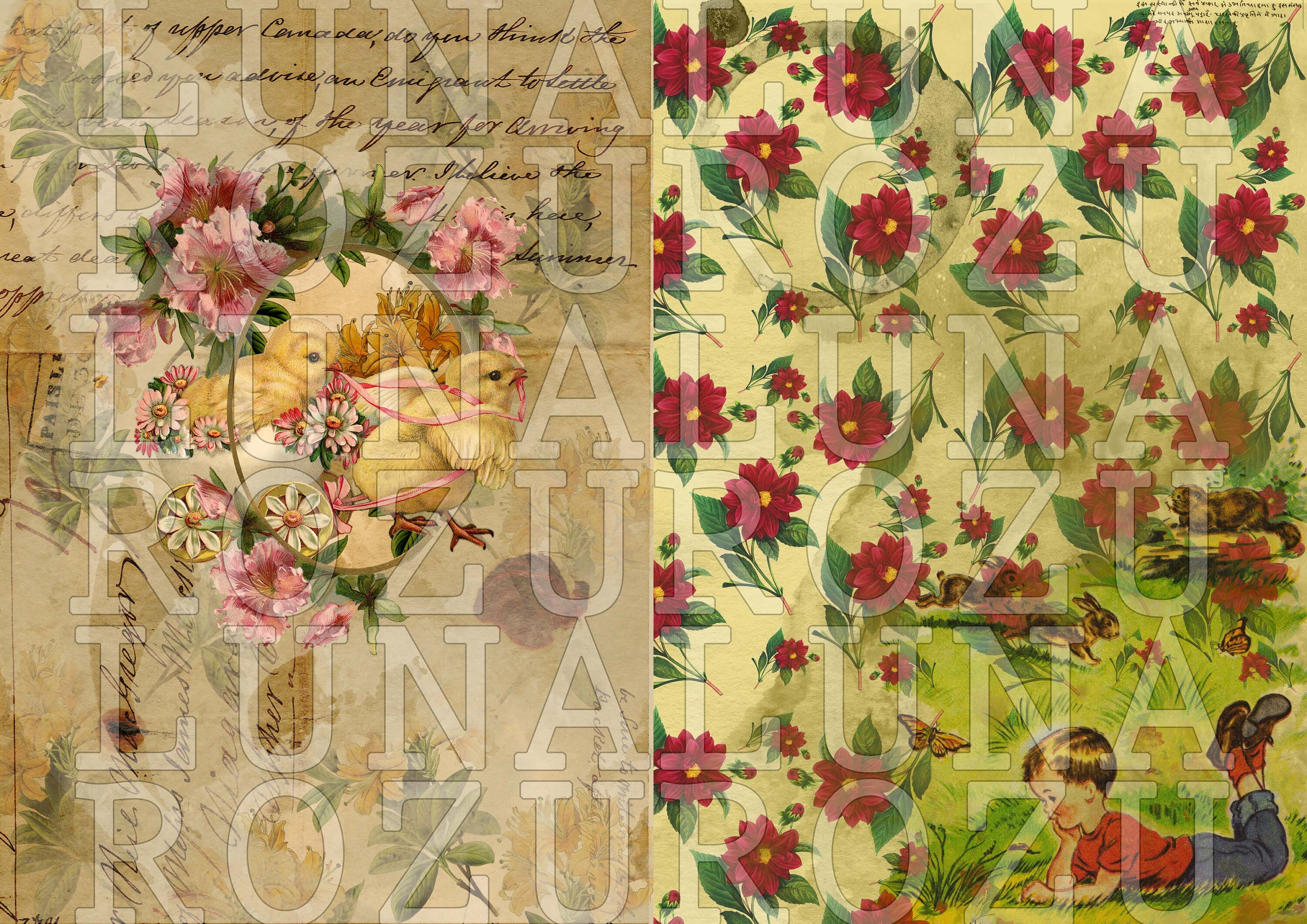 Good Ol' Farm Vintage Digital Paper Pack - Etsy