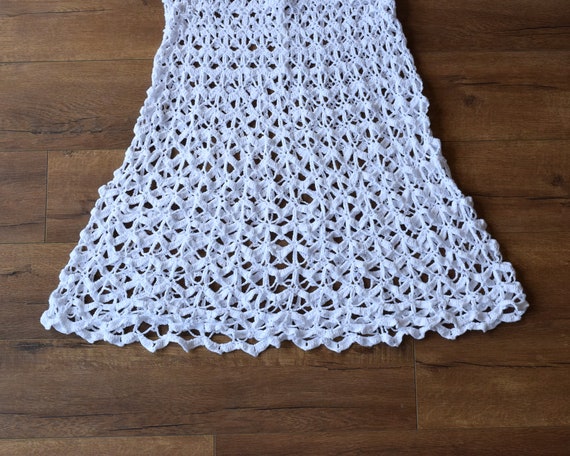 white crochet open knit dress - Gem