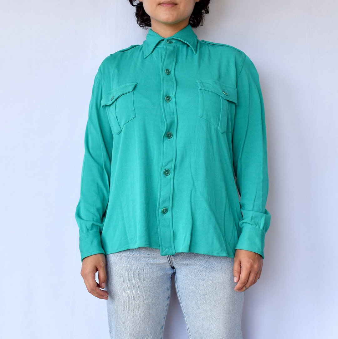 Ralph Lauren Purple Label Turquoise Button up Shirt Size 10 - Etsy