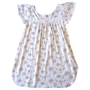 Vintage 90s Cottagecore Floral Cotton Nightgown, Boho Style, Size Large ...