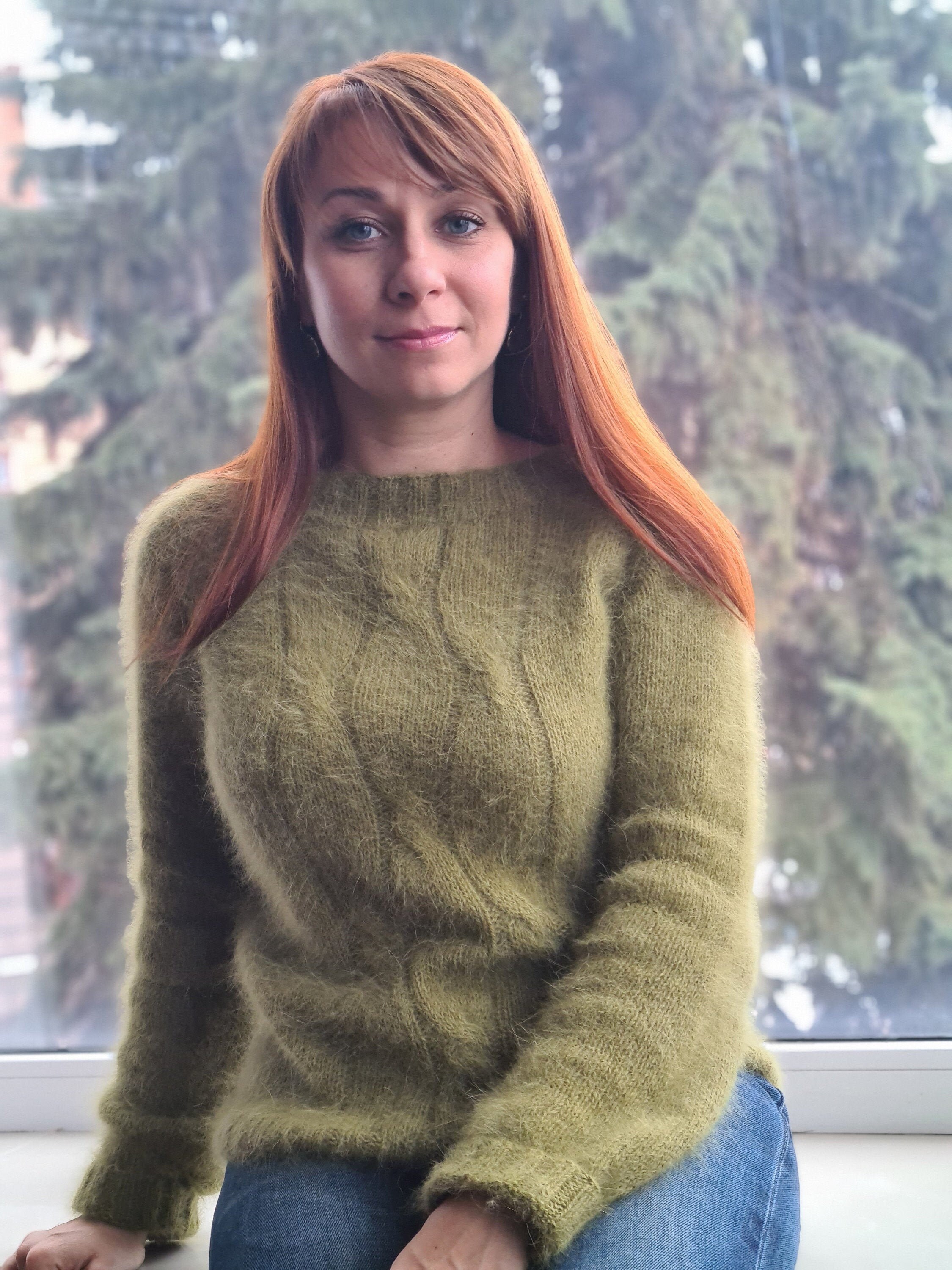 Warm Sweater With Angora, Knitted Sweater, Warm Sweater, Thick Knitting ...