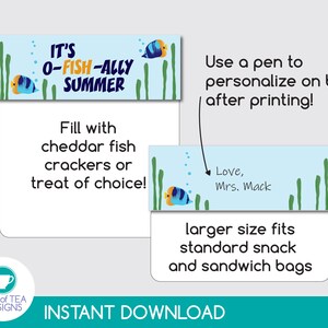 It's O-fish-ally Summer Bag Toppers Last Day of School | Etsy