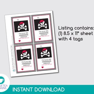 Pirate Valentines Pencil Holder Cards: Classroom Printables (PDF ...