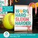 Christmas Softball Candy Cane Holder: Softball Team Party Favor (PDF ...