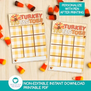 Turkey Tic Tac Toes Printable Game | Candy Corn Printable ...