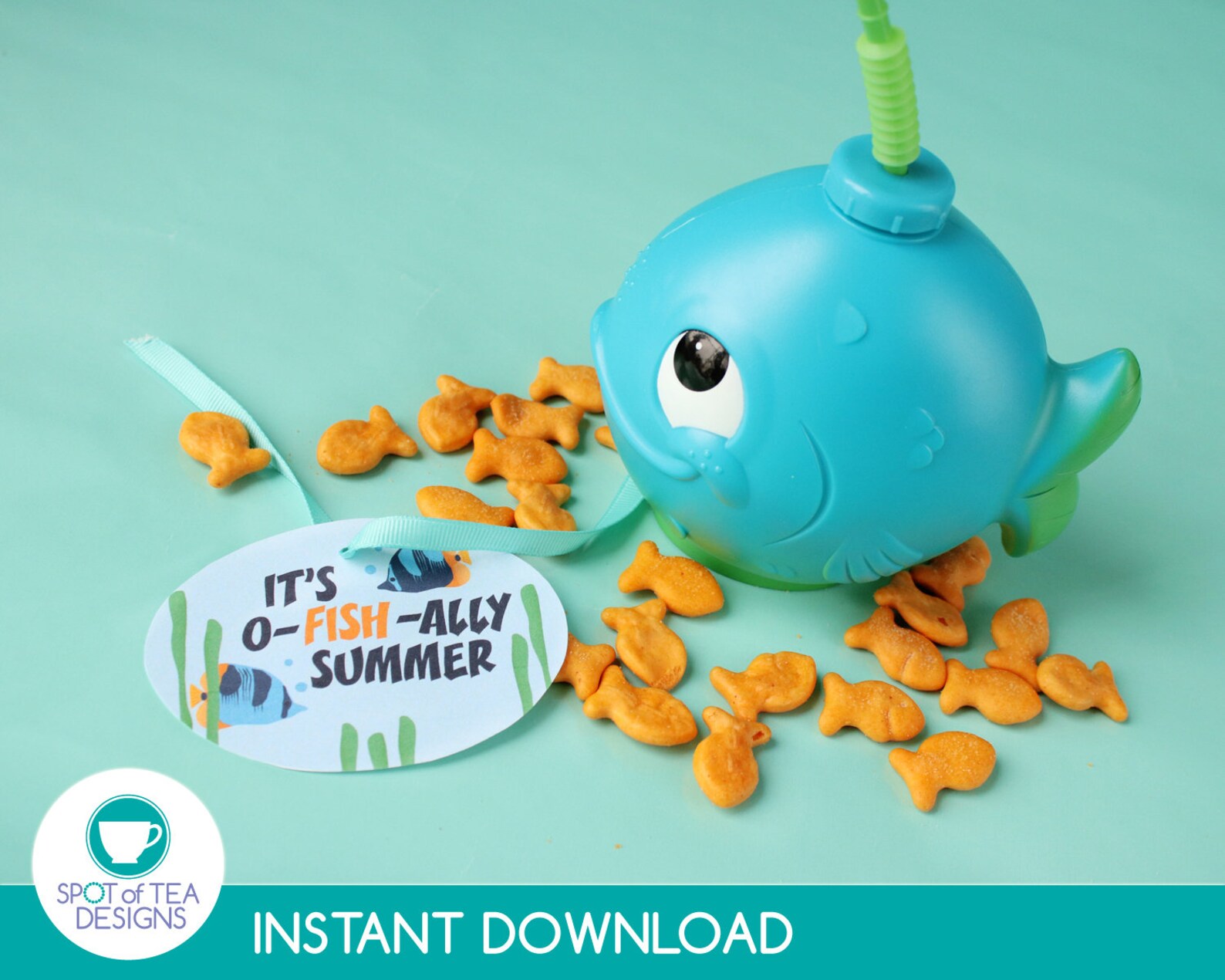 It's O-fish-ally Summer Favor Tag Last Day of School - Etsy