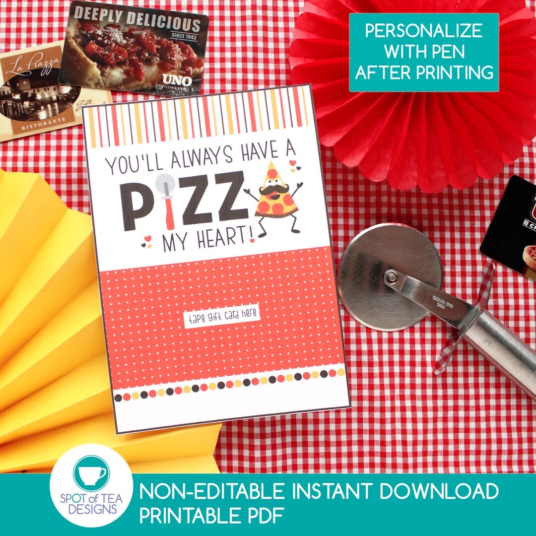 Pizza My Heart Gift Card Holder | Father's Day Gift Idea| Father's Day ...