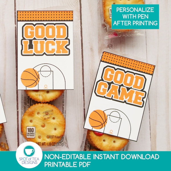 Basketball Treat Tags - Etsy