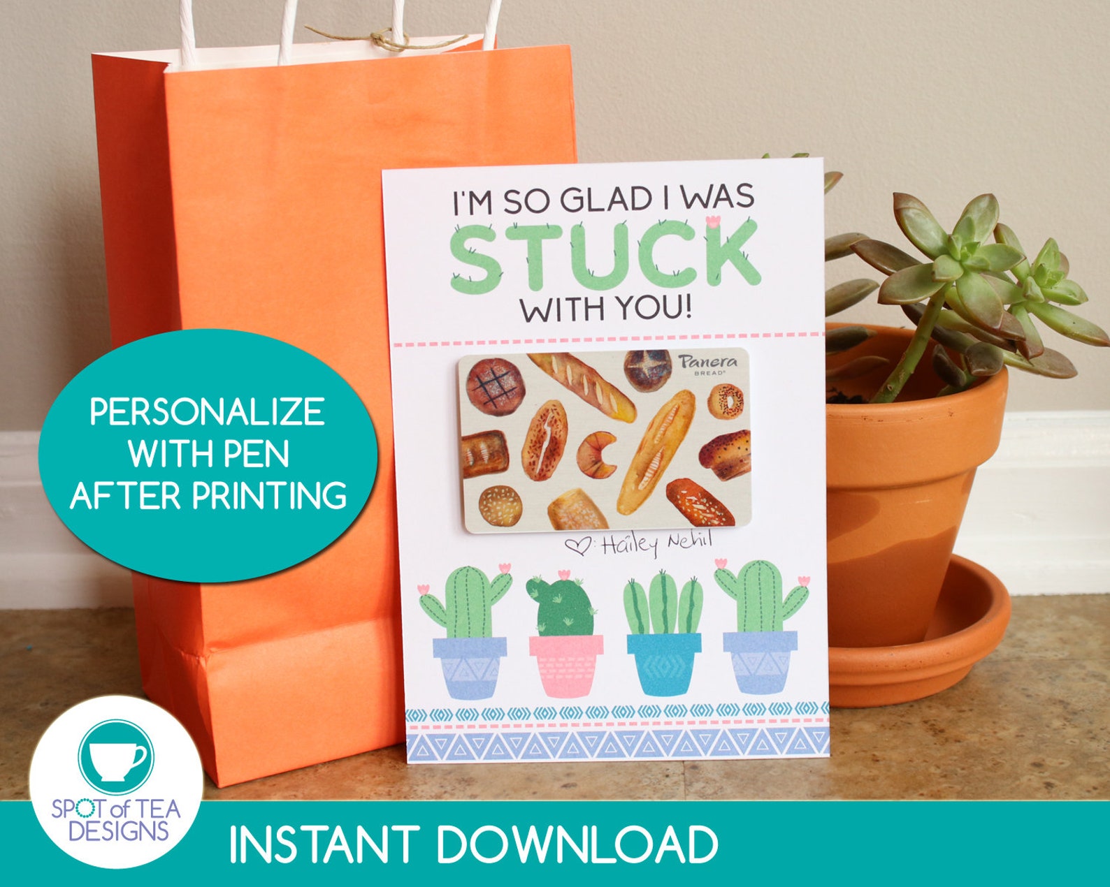 Cactus Teacher Appreciation Gift Card Holder Teacher - Etsy