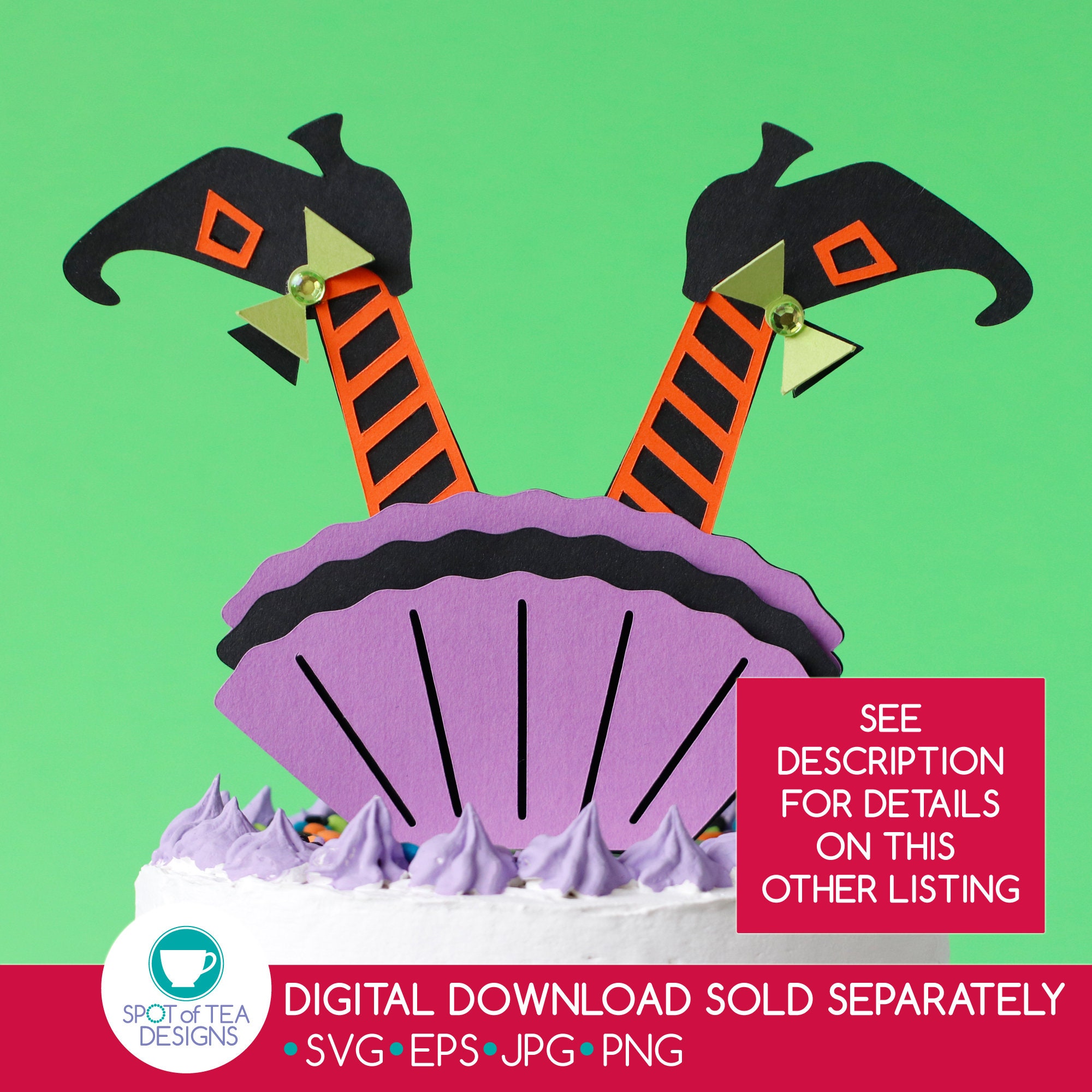 3D Witch Hat Halloween SVG Cut File: Cupcake Topper Decoration (digital ...