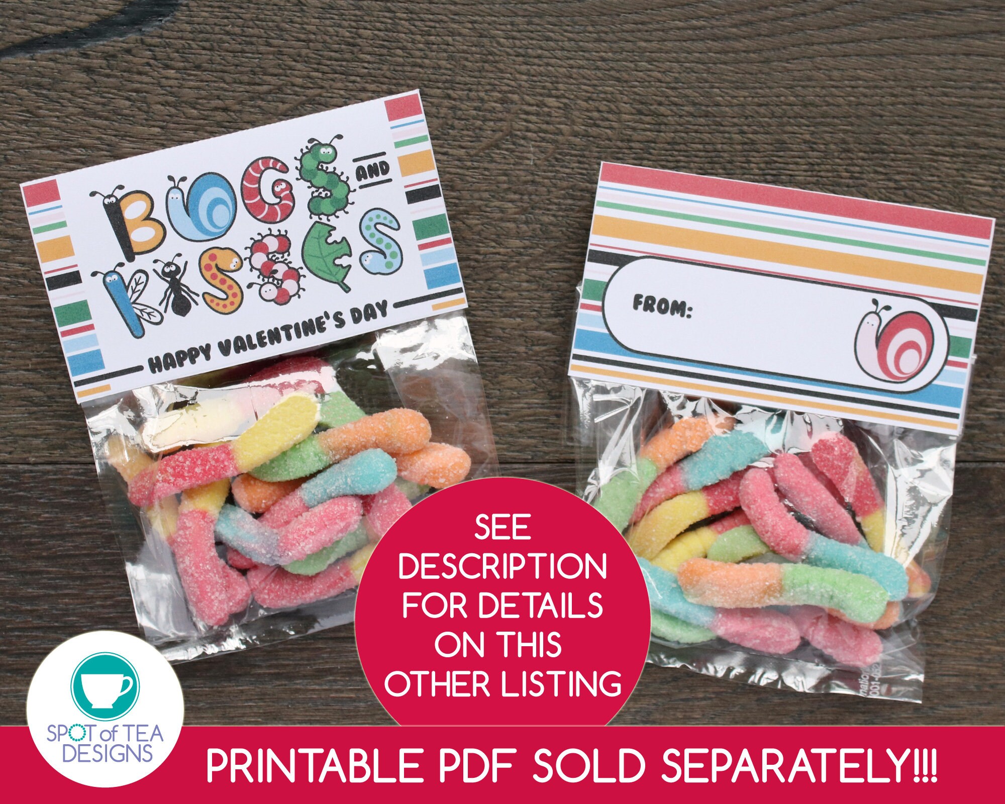 Flamingo Poop Valentines Bag Topper Valentines Treat Bag | Etsy